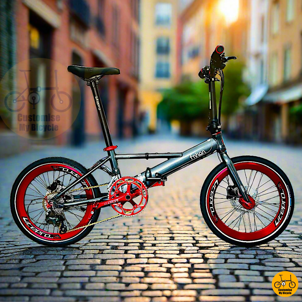 Fnhon Monsoon 20-Inch Folding Bike – Glossy Grey Frame for a Sleek ...