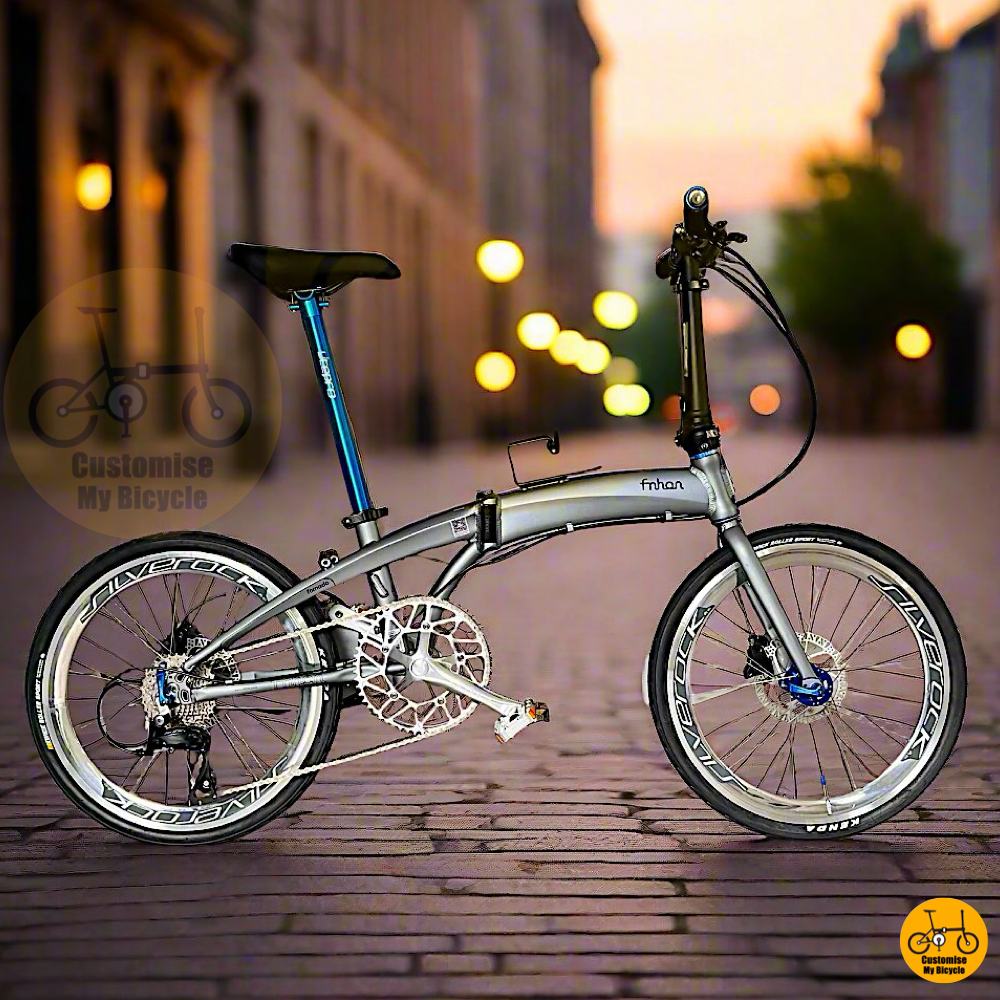 Fnhon Tornado 22” – Matte Grey Foldable Bicycle with Silverock Wheels ...