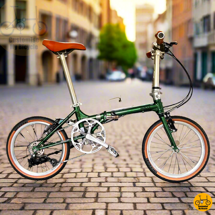Fnhon Gale 18-inch Foldable Bicycle – Emerald Green Frame, PCN Friendly ...