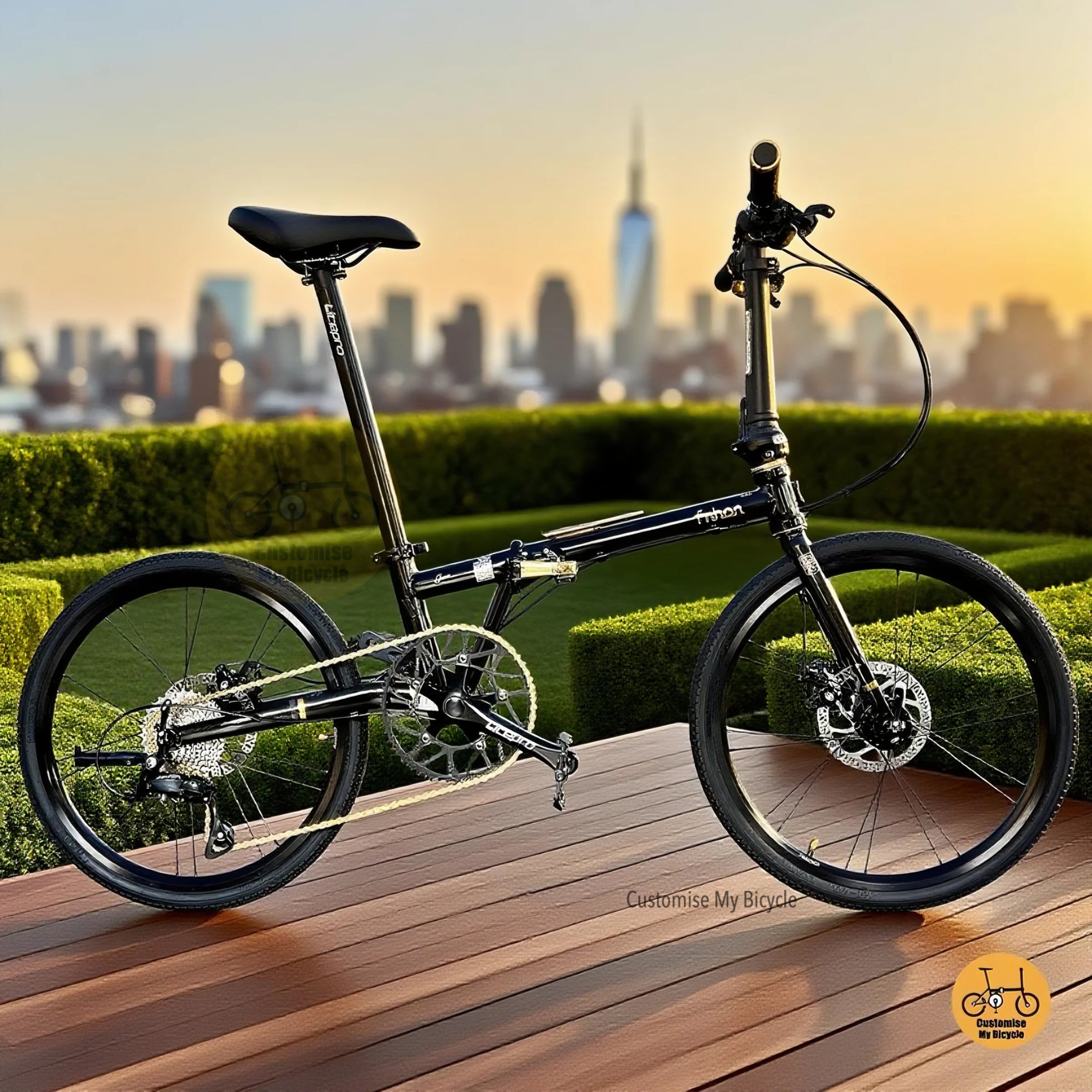 Fnhon Gust 22-inch folding bike with Shimano 9-speed Sora and HAOOI low ...