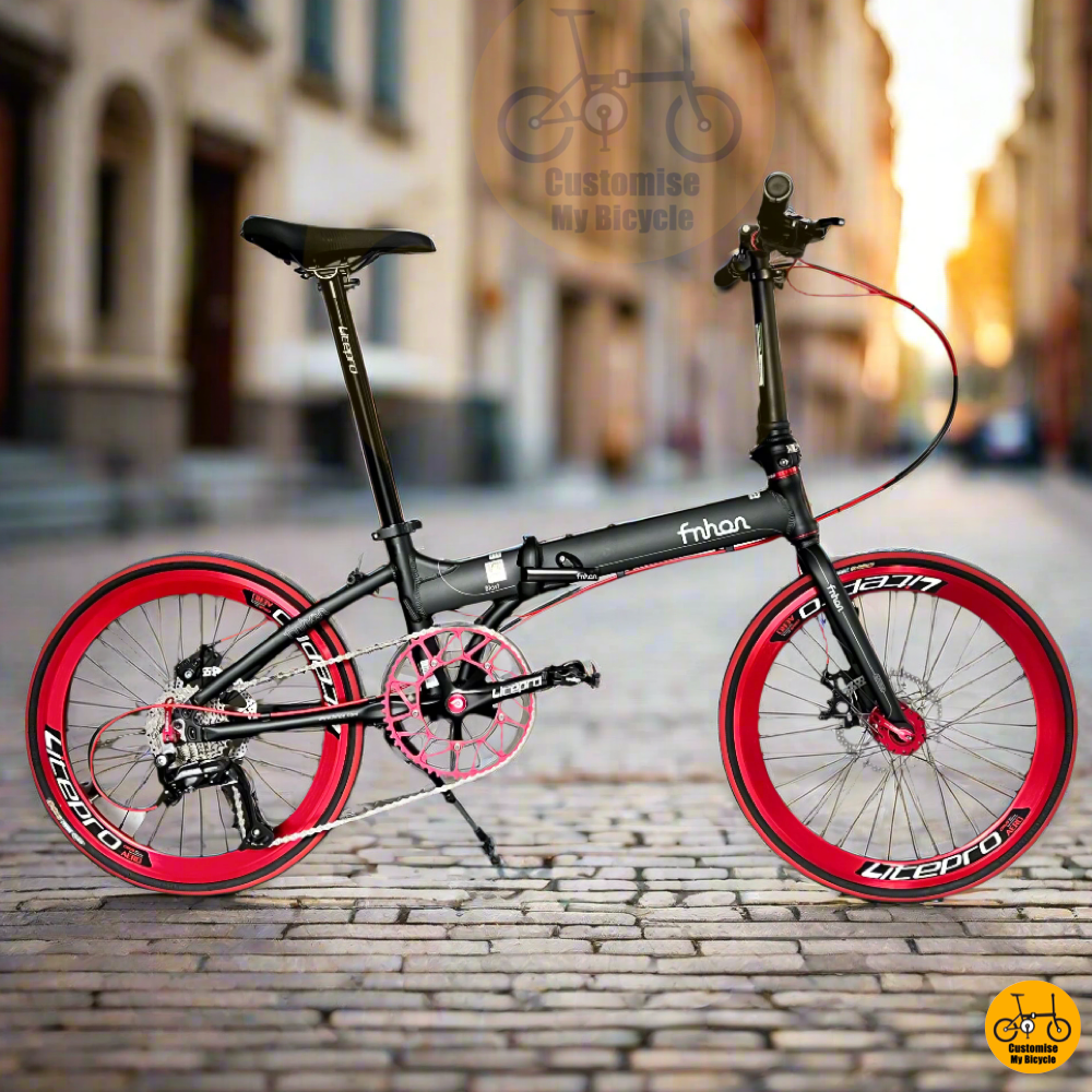Fnhon Blast 22-Inch Foldable Bicycle – Red Wheels & Lightweight ...